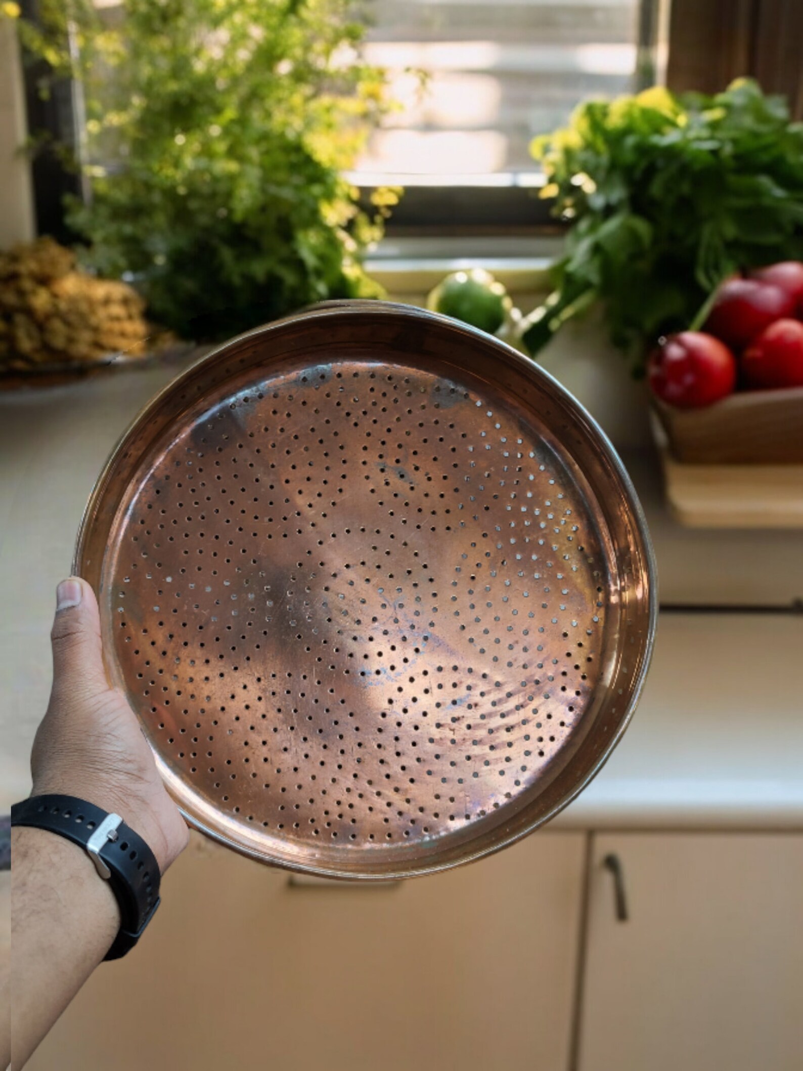 11.5 Inches Jalleda Plate / Copper Grain Filter Hand Crafted ...