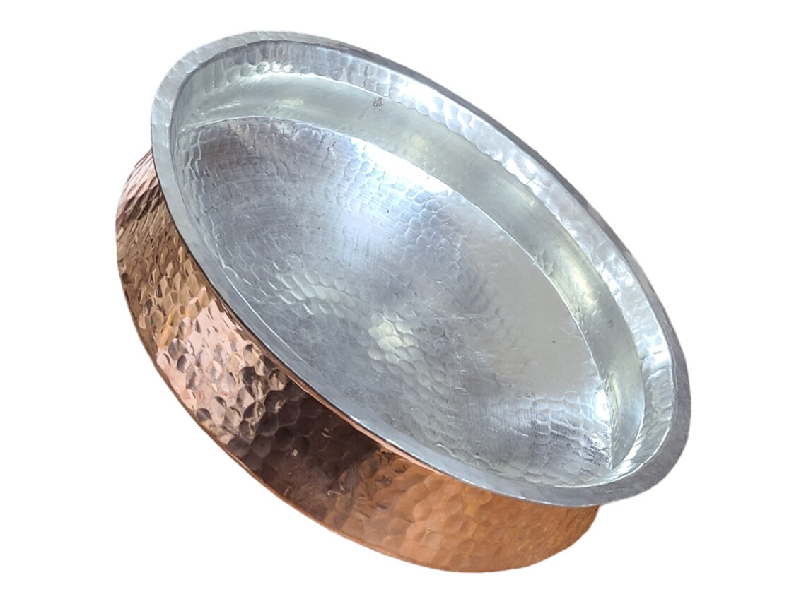 Pure Copper Hammered Lagan Handi Chaffing Dish Pan With Tin Lining Usa ...