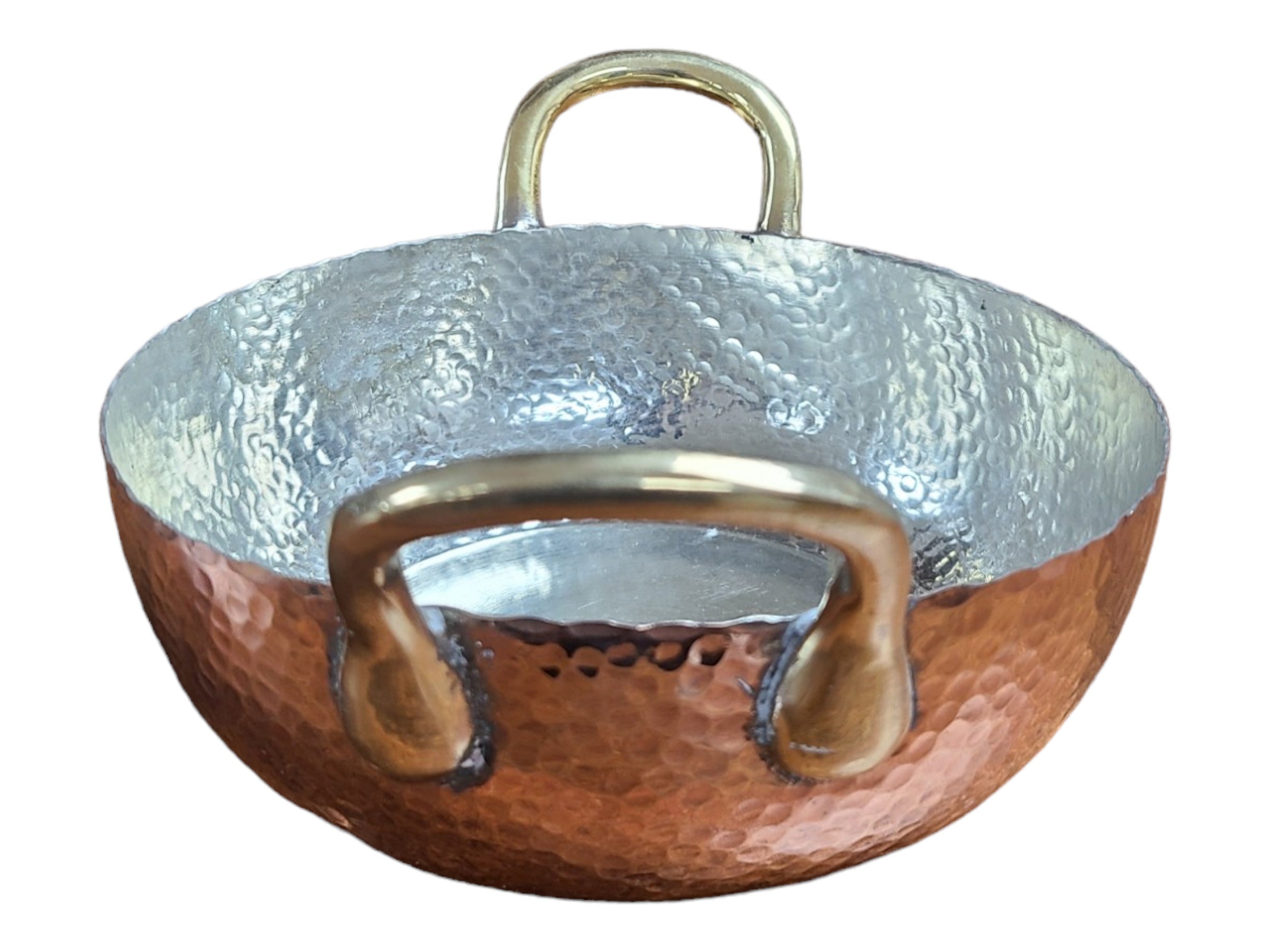 7 Inches Steel Copper Kadai , Karahi Indian Serving Dishes Copper Bowl ...