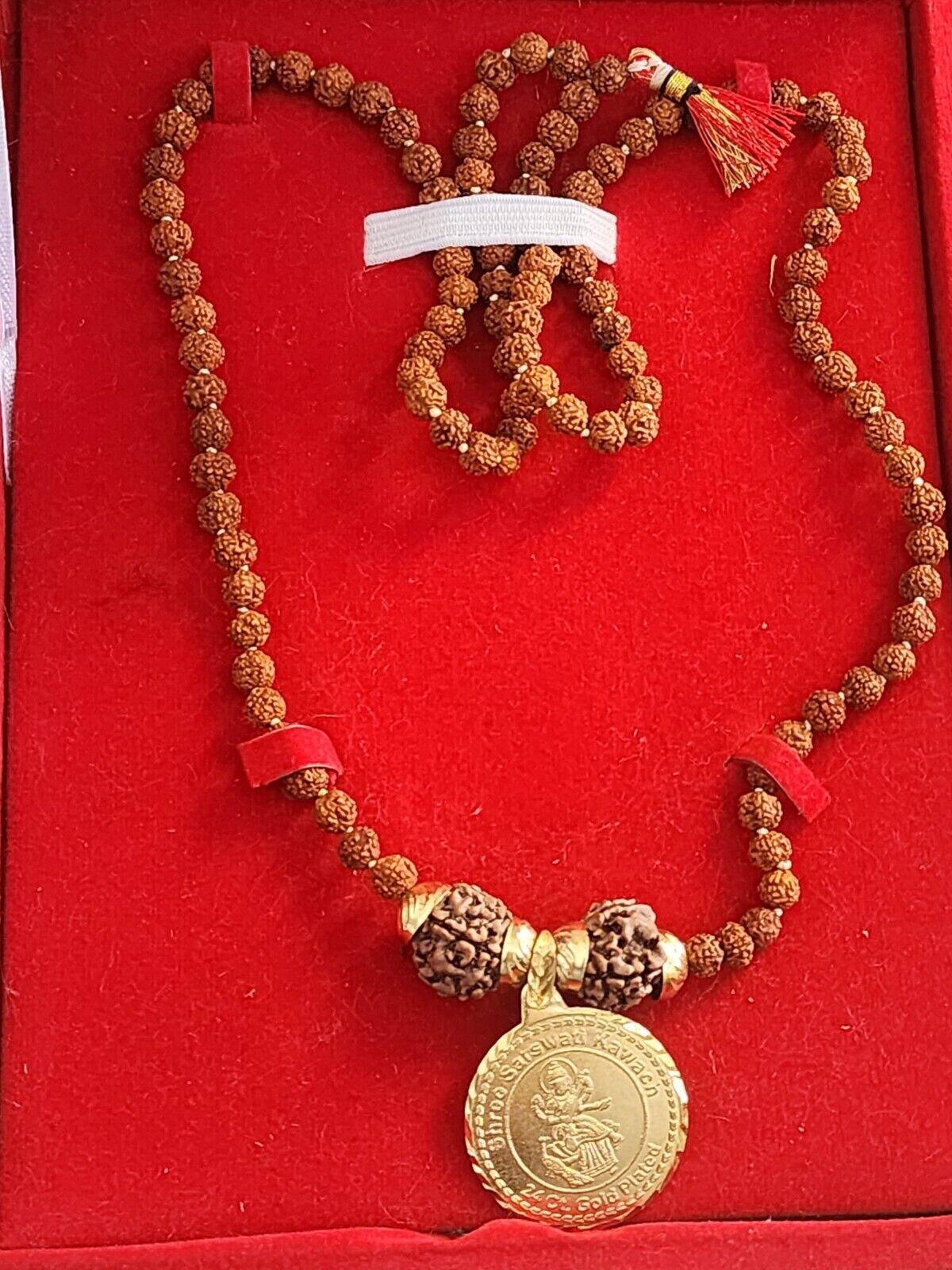 Rudraksha Mala Saraswati Maa Kavach Protection Beads Usa Seller Fast ...