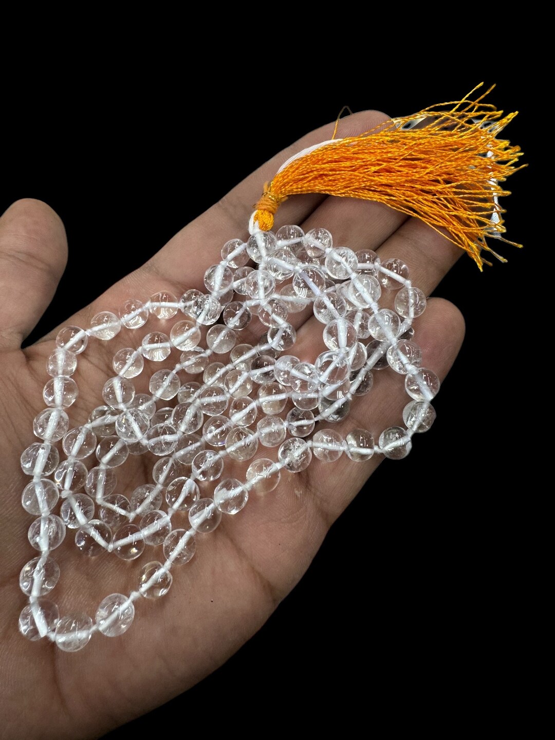 Jaap Mala Rosary Sphatik Crystal Stone Beads 108 Plus 1 Usa Seller Fast ...