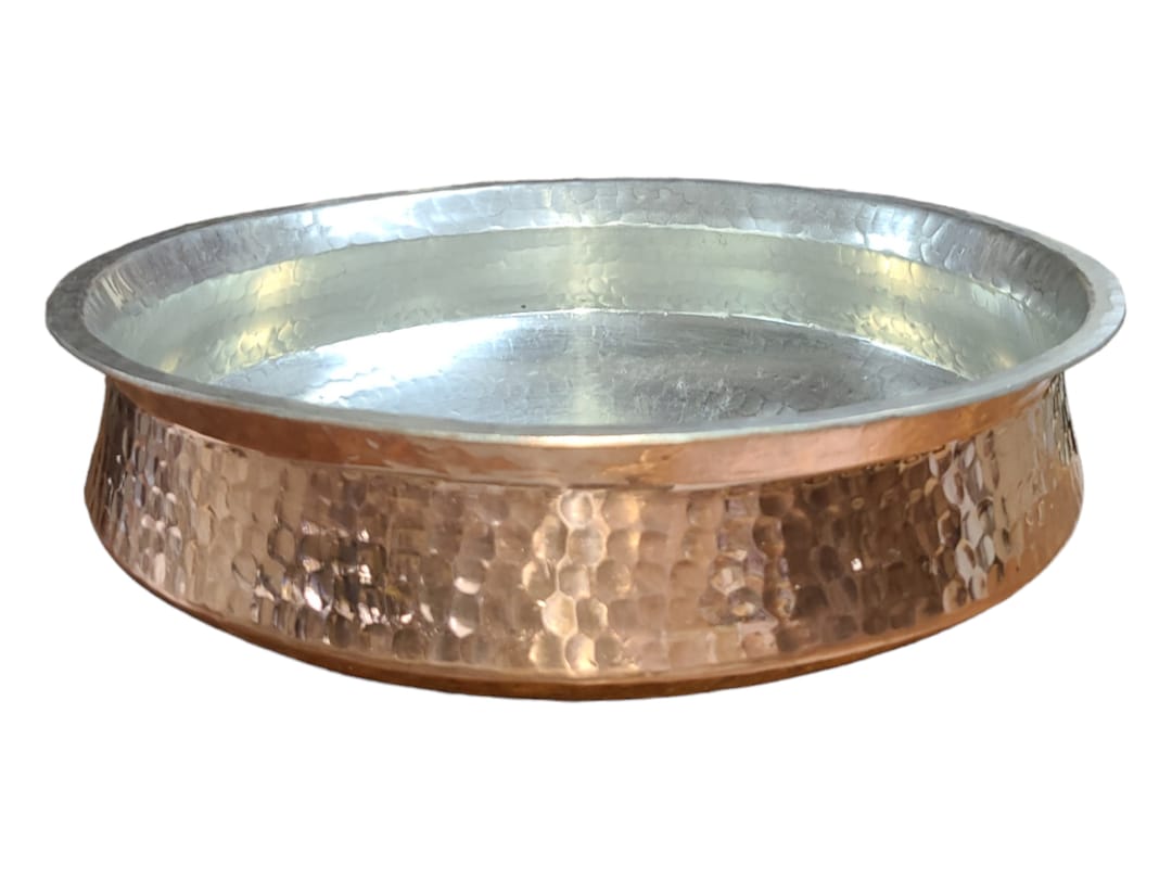 Pure Copper Hammered Lagan Handi Chaffing Dish Pan With Tin Lining Usa ...