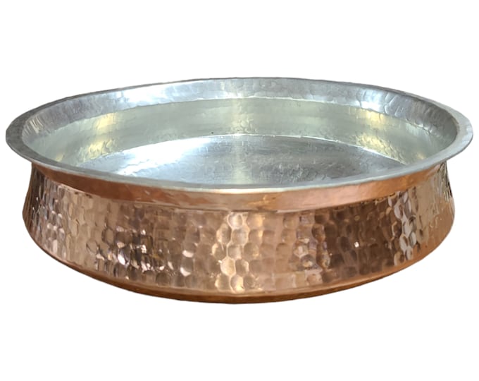 Pure Copper Hammered Lagan Handi Chaffing Dish Pan With Tin Lining Usa ...