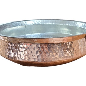 Pure Copper Hammered Lagan Handi Chaffing Dish Pan With Tin Lining Usa ...