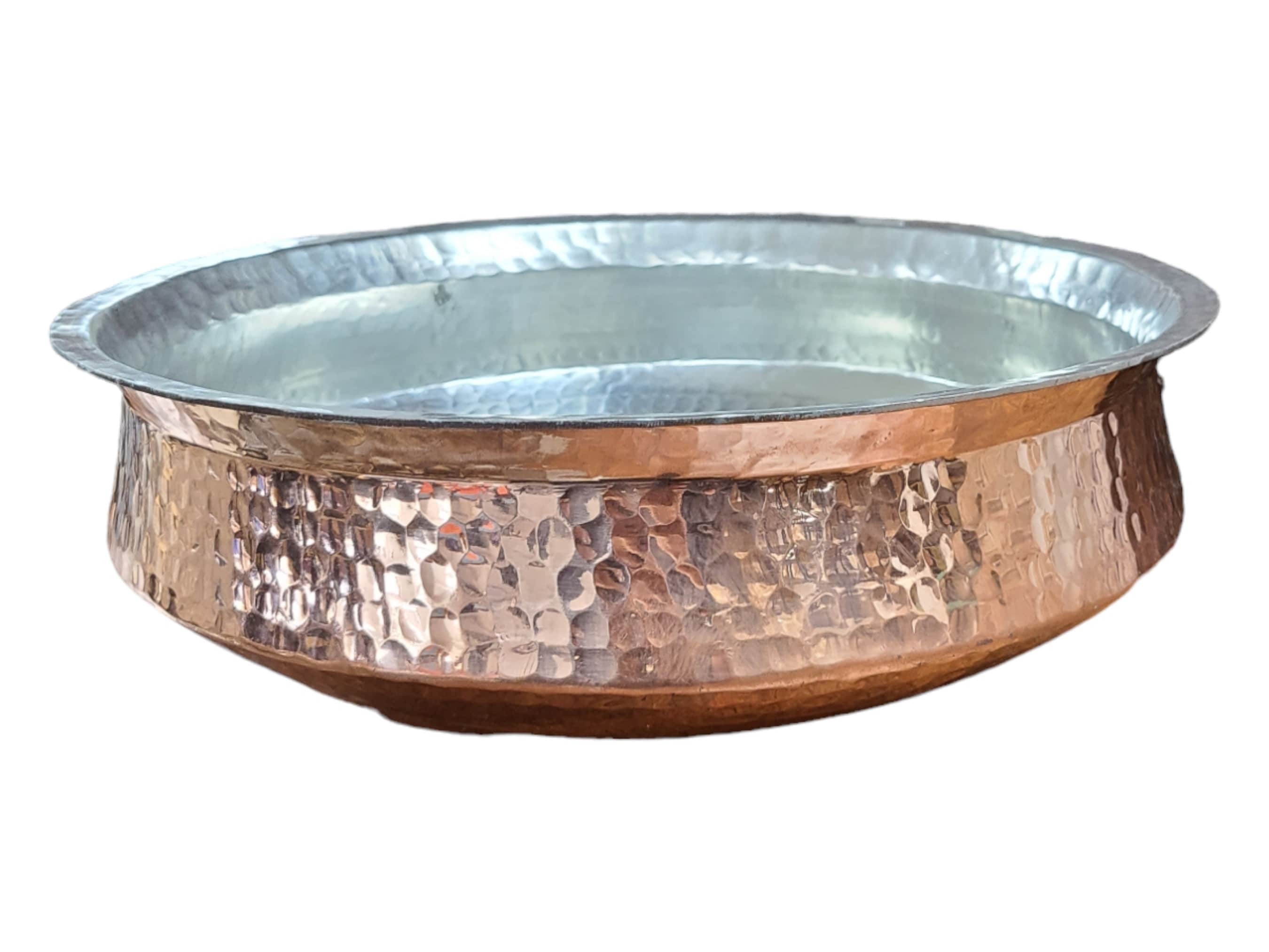 Pure Copper Hammered Lagan Handi Chaffing Dish Pan With Tin Lining Usa ...