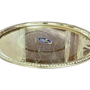 10 Inches Beautiful Brass Pooja Thali / Temple / Business USA Seller ...