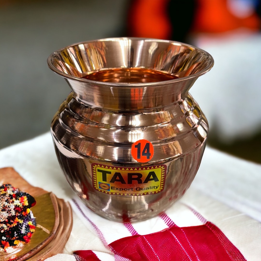 100% Pure Copper Pot | Kalash | Lota for Puja, Yoga Aayurveda for Good ...