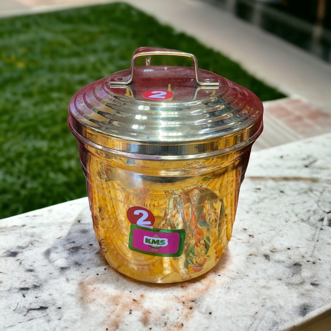 Indian Traditional Brass Beautiful Container /box/dabba With Lid for ...