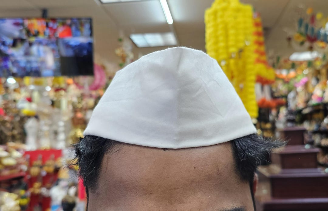 3x , 11 Inches Each Marathi Topi / Gandhi Topi / Indian Politician Hat ...