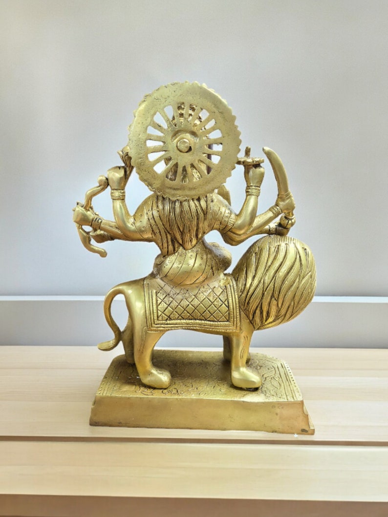 11 Inches Brass Maa Durga Hindu Goddess Usa Seller Fast Ship - Etsy