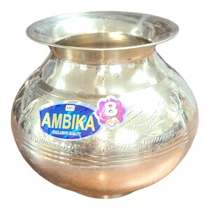 Indian Traditional Brass Beautiful Kalash for Drinkware & Pooja Purpose ...