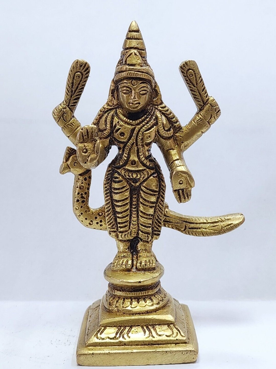 Brass 4 Inches Lord Kartikey/ Subramanyam Statue Hindu God Usa Seller ...