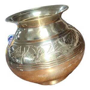 Indian Traditional Brass Beautiful Kalash for Drinkware & Pooja Purpose ...