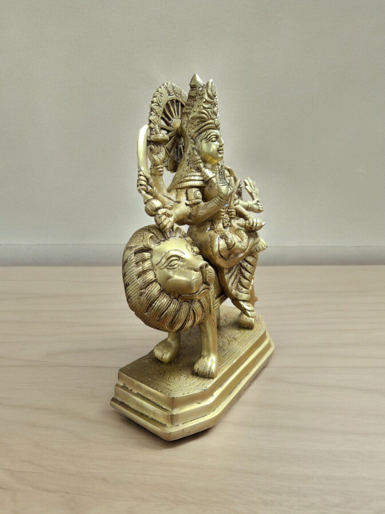 11 Inches Brass Maa Durga Hindu Goddess Usa Seller Fast Ship - Etsy