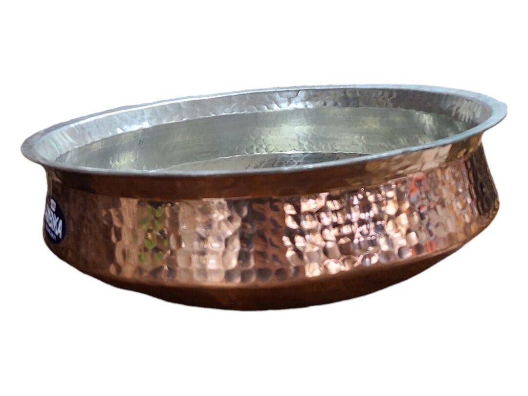 Pure Copper Hammered Lagan Handi Chaffing Dish Pan With Tin Lining Usa ...