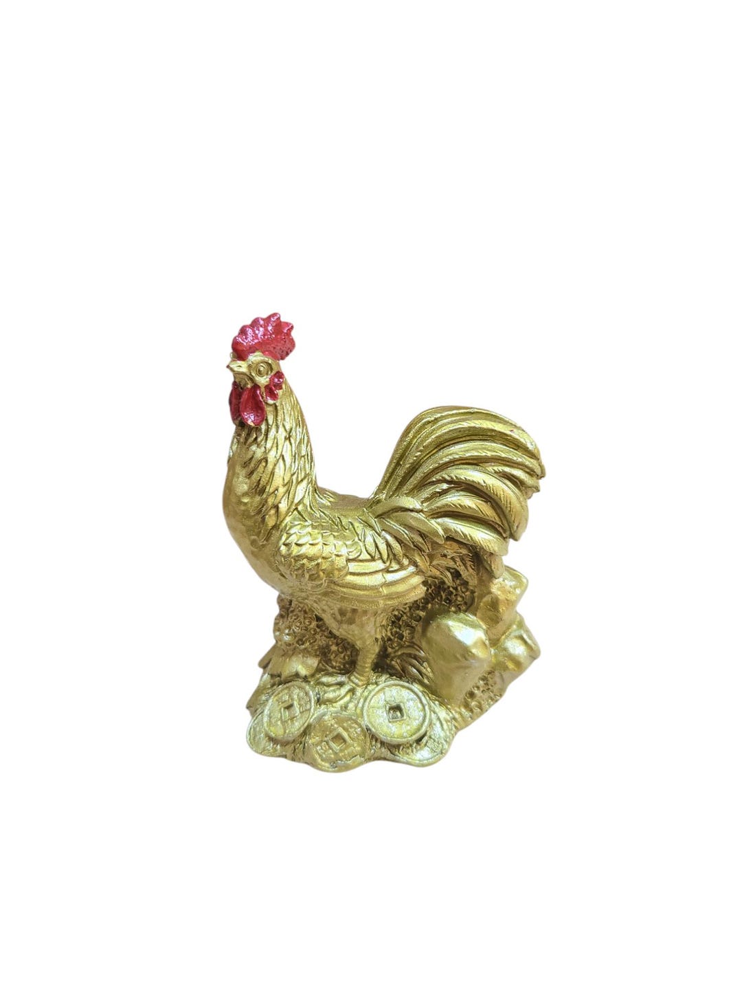 Feng Shui Rooster on Coins for Confidence and Luck Home /office Usa ...