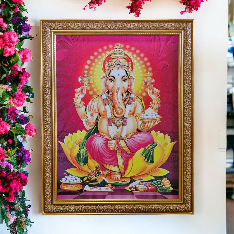 Ganesha Picture Framed - Etsy