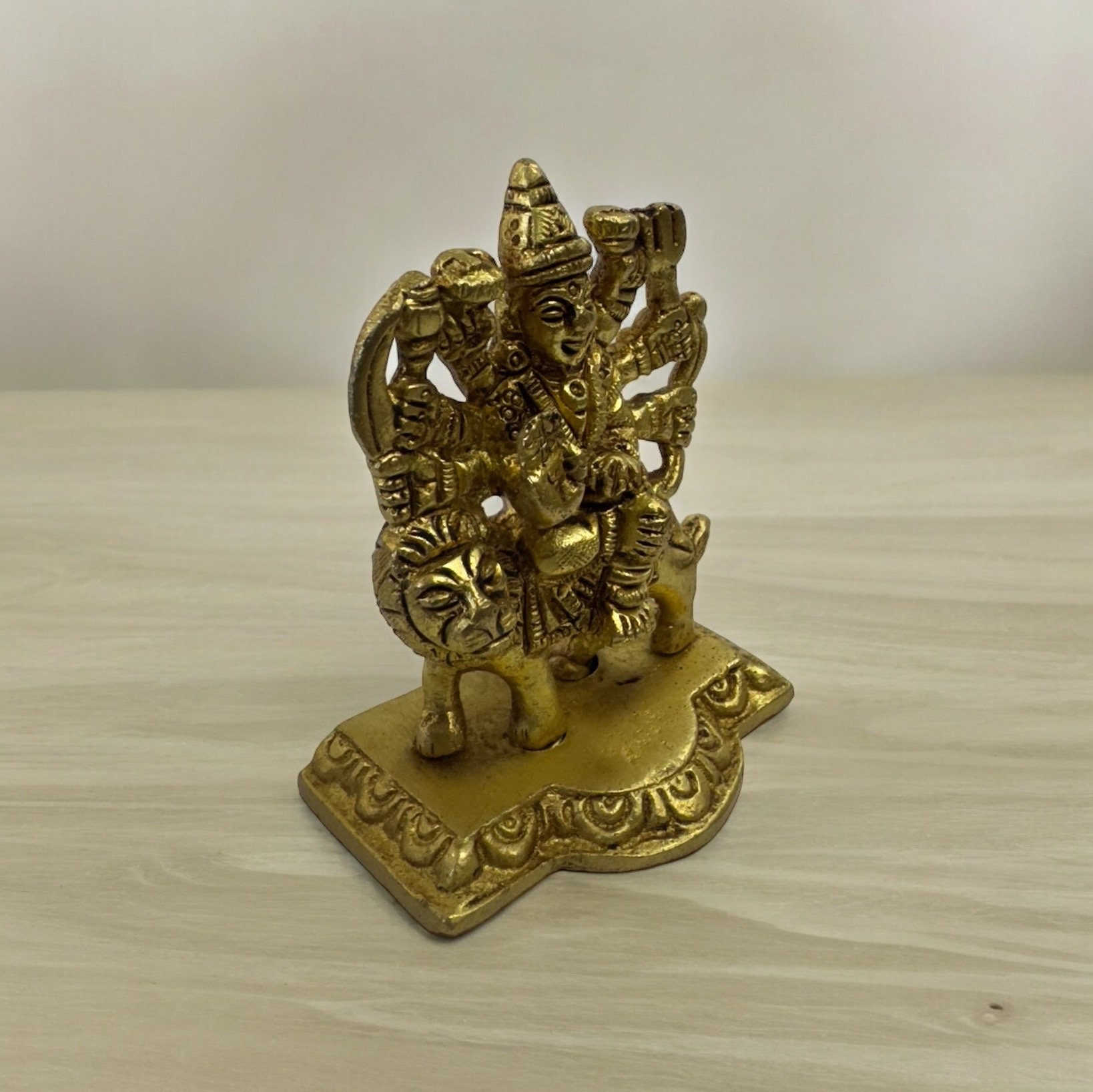 Brass 3 Inches Maa Durga Hindu Goddess Usa Seller Fast Ship - Etsy