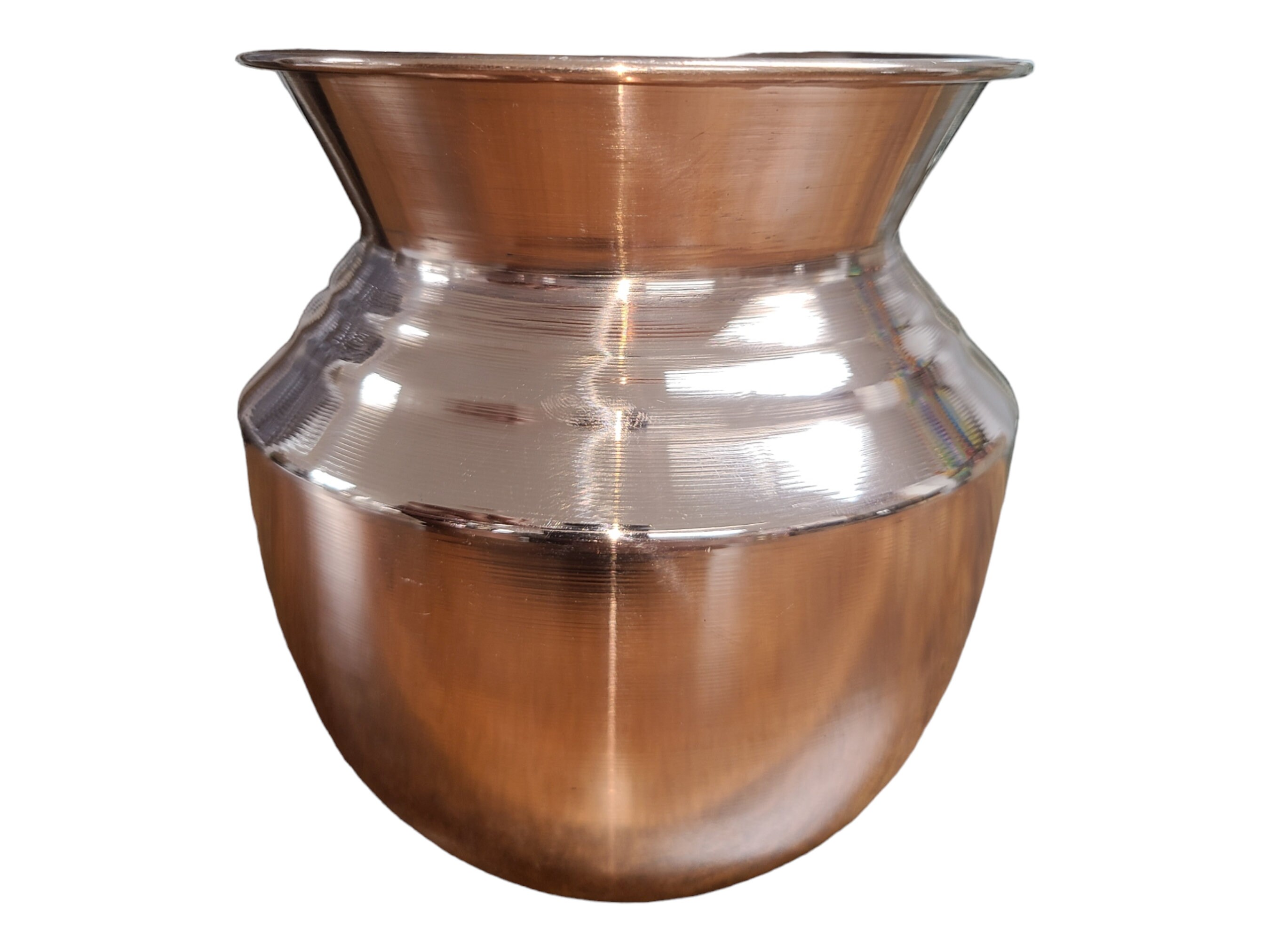 100% Pure Copper Pot Kalash Lota for Puja, Yoga Aayurveda for Good ...