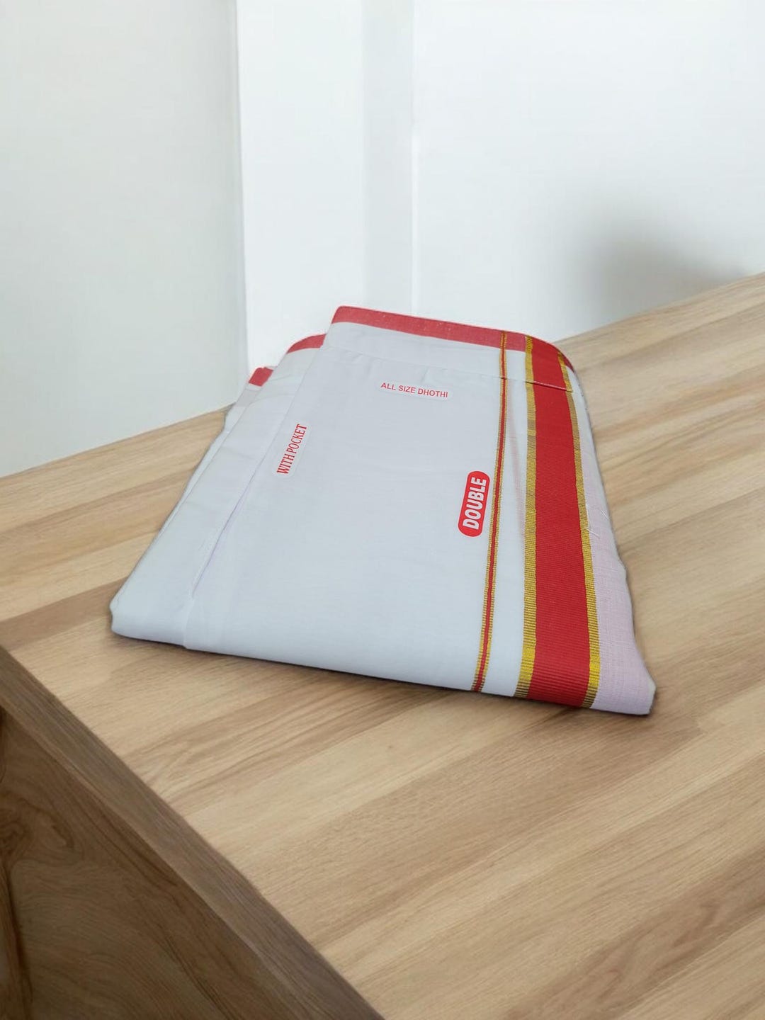 White Readymade Dhoti , Full Length, Men's Ethnic Wear, Indian ...