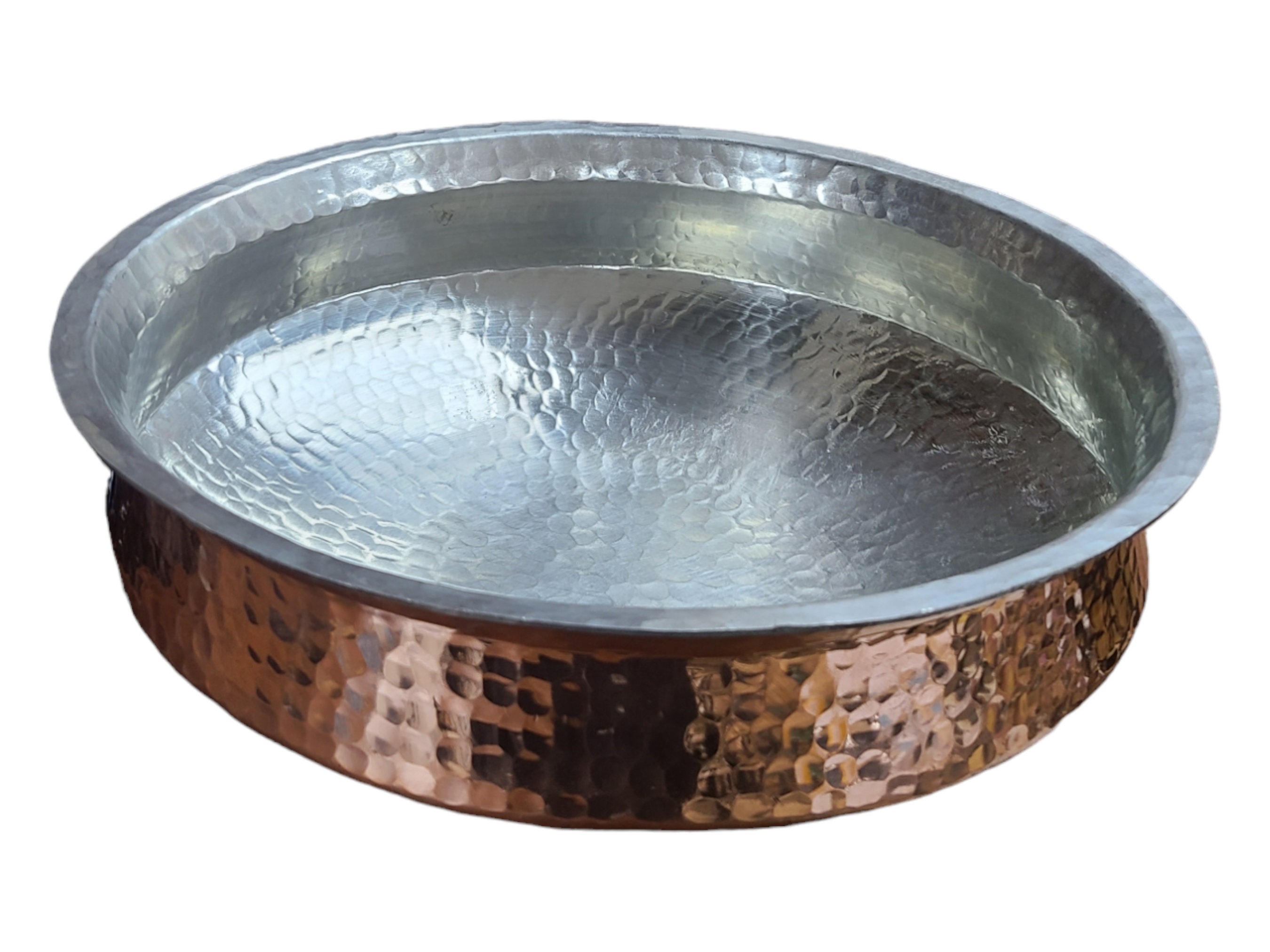 Pure Copper Hammered Lagan Handi Chaffing Dish Pan With Tin Lining Usa ...
