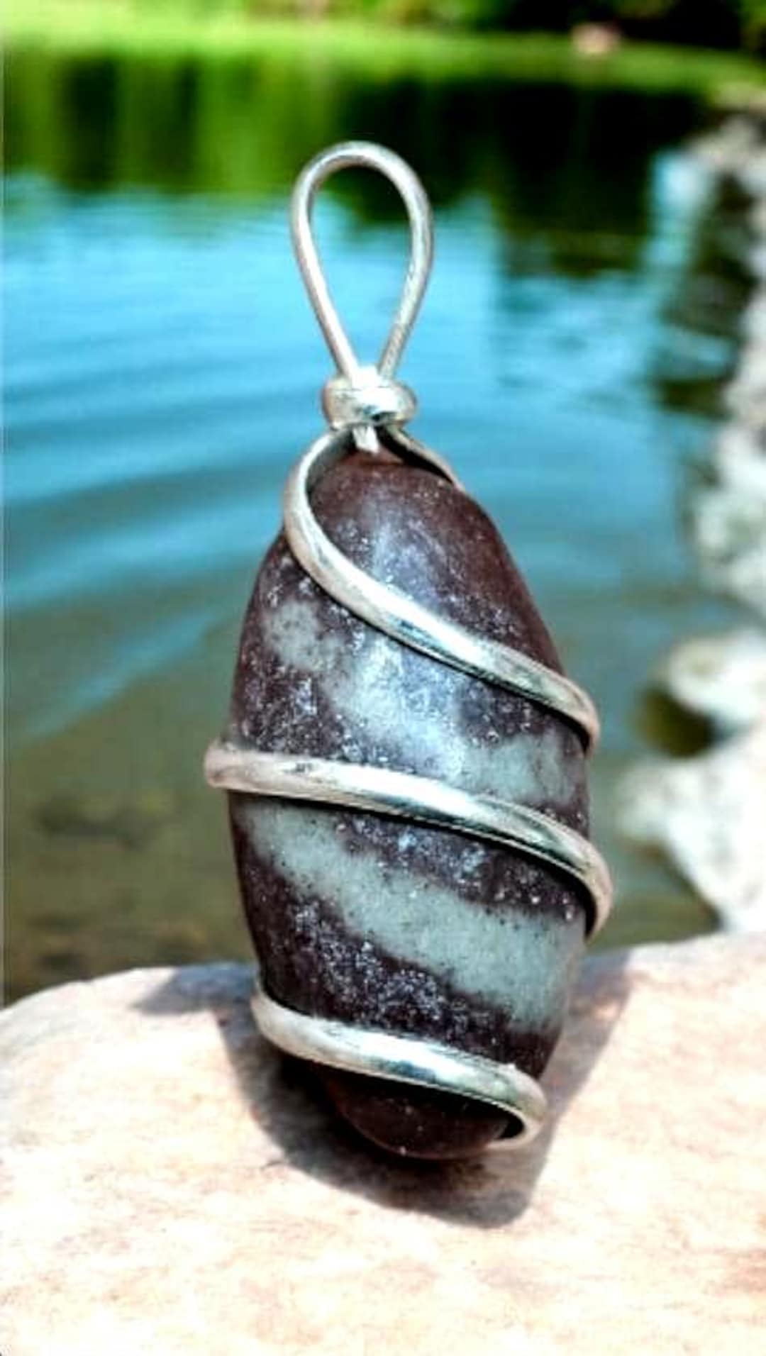Narmada Lingam Stone Pendant 1.5 Inches Tall Lingam Ling Lord Shiva ...