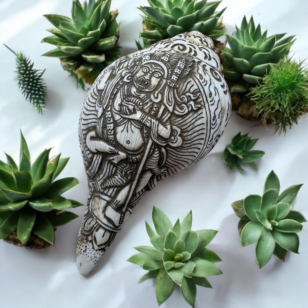Handcarved Big Size Nepali Blowing Conch Sankha Shankh Sankufor Temple ...