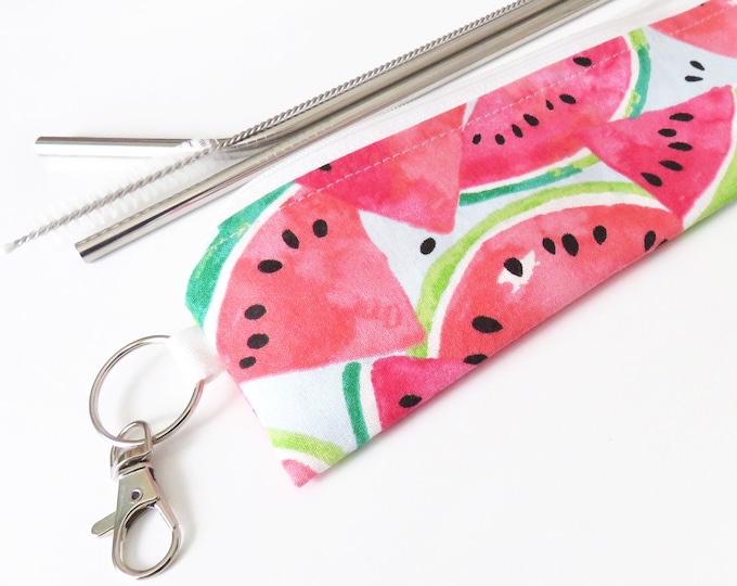 Padded Straw Pouch, Straw Holder, Cutlery and Straw Case, Reusable Bag ...