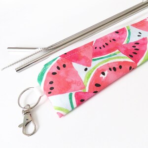 Padded Straw Pouch, Straw Holder, Cutlery and Straw Case, Reusable Bag ...