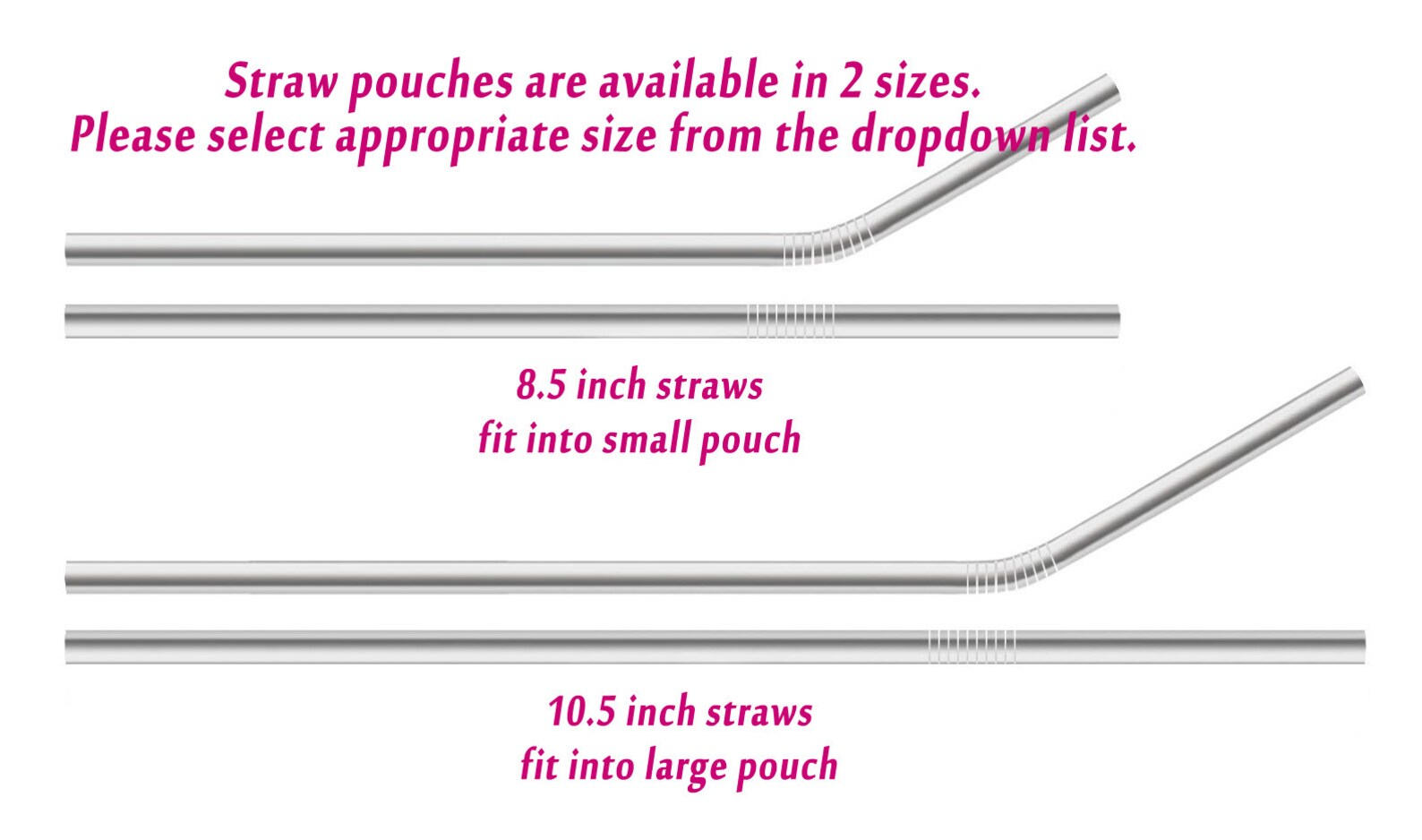 Padded Straw Pouch, Straw Holder, Cutlery and Straw Case, Reusable Bag ...
