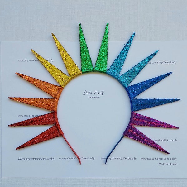 Rainbow Headdress - Etsy