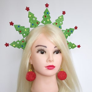 Christmas Tree Crown Headband Holiday Headdress Christmas - Etsy