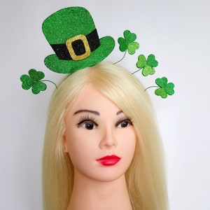 St. Patrick's Day Headpiece Shamrock Headband Leprechaun Hat - Etsy