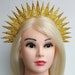 Gold Rays Crown Gold Sun Headband Sun Queen Headdress Sun Halo Goddess ...