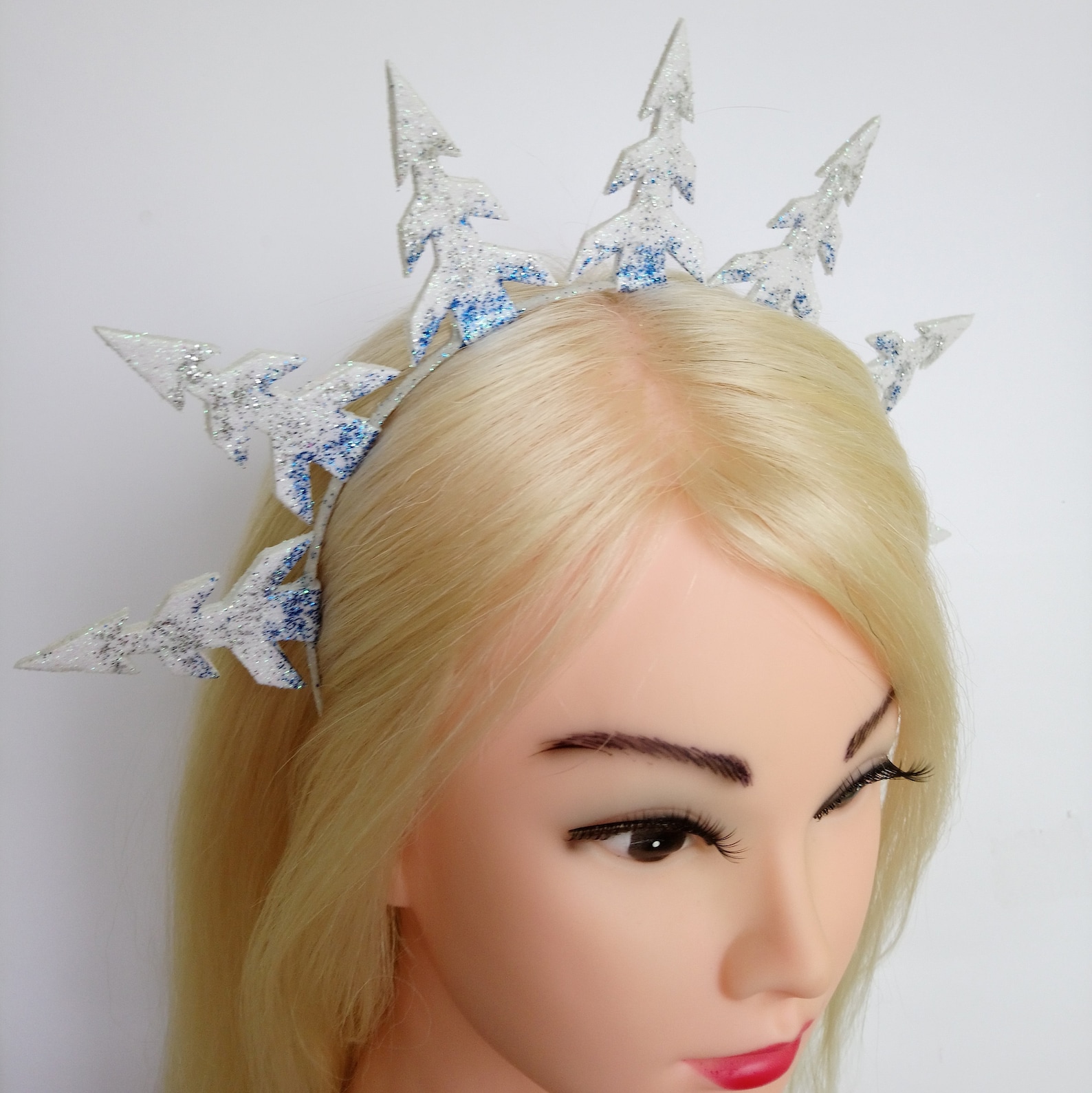 Snowflake Crown Headband Christmas Frozen Headpiece Glitter | Etsy