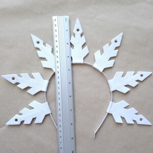 Christmas Snowflake Crown Headband White Glitter Frozen Headpiece ...