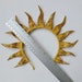 Halloween Gold Sun Crown Glitter Sun Halo Christmas Headband Celestial ...