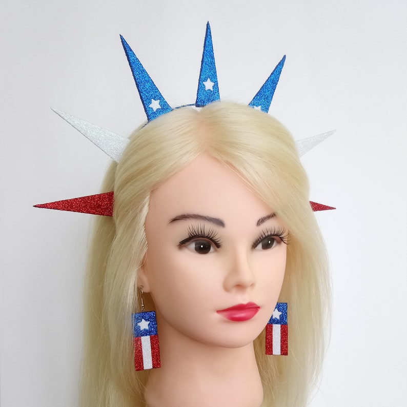 Statue Liberty Crown Patriotic Headpiece 4th July Headband - Etsy
