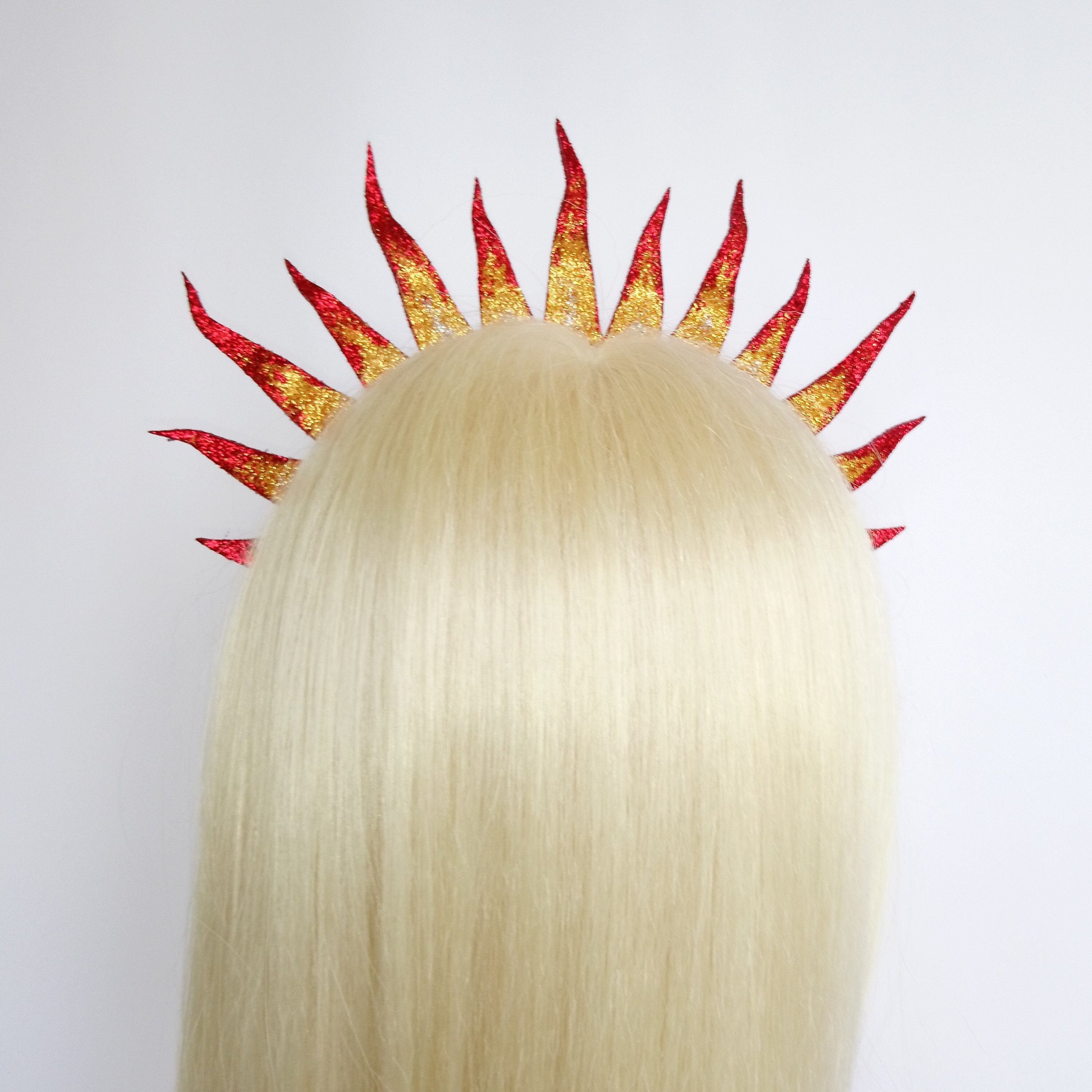 Fire Crown Red Flame Headband Phoenix Headdress Halloween Etsy