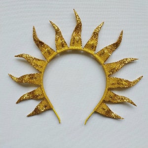 Halloween Gold Sun Crown Glitter Sun Halo Christmas Headband Celestial ...