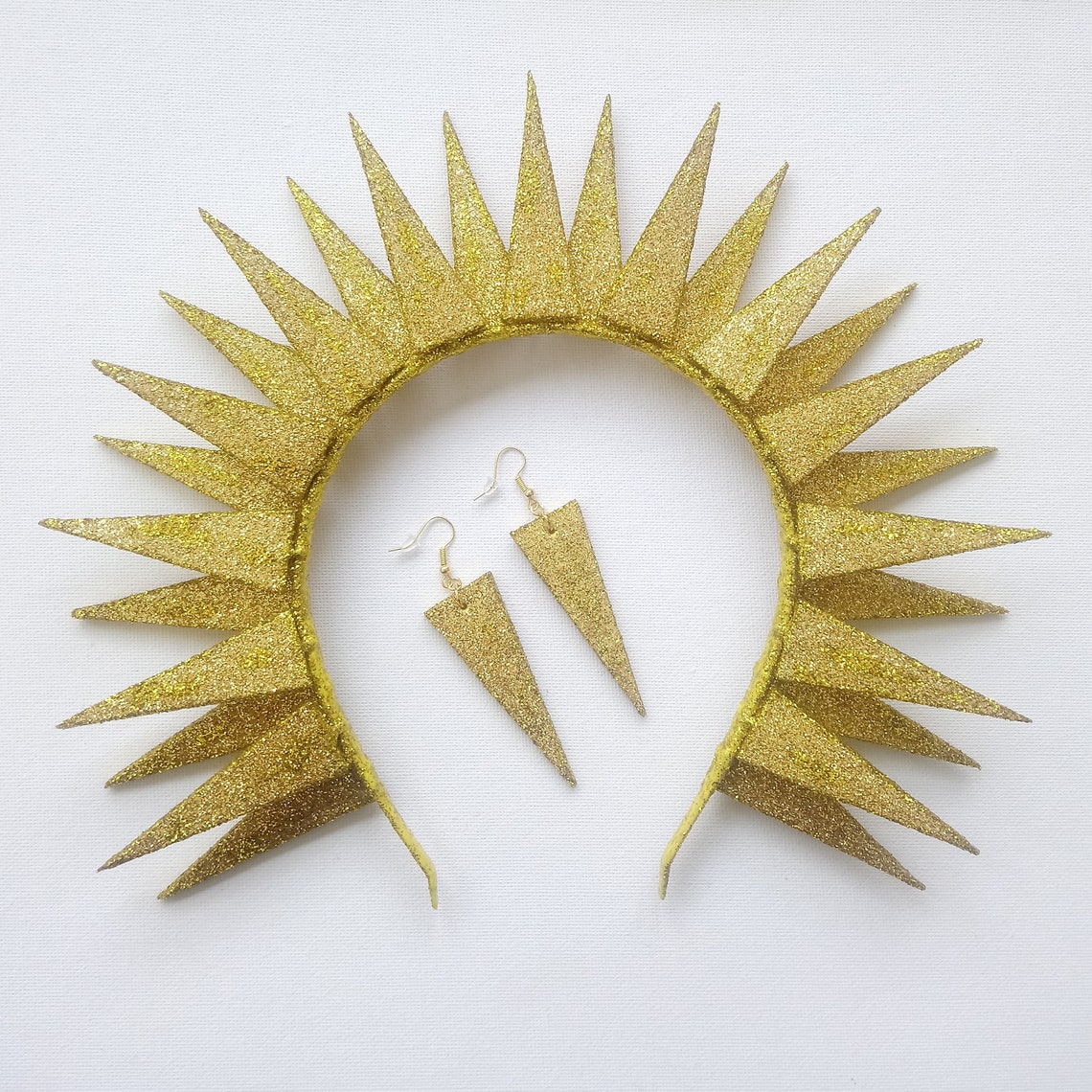 Gold rays crown Gold sun headband Sun Queen headdress Sun Halo | Etsy