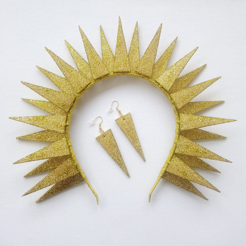 Gold Rays Crown Gold Sun Headband Sun Queen Headdress Sun Halo - Etsy