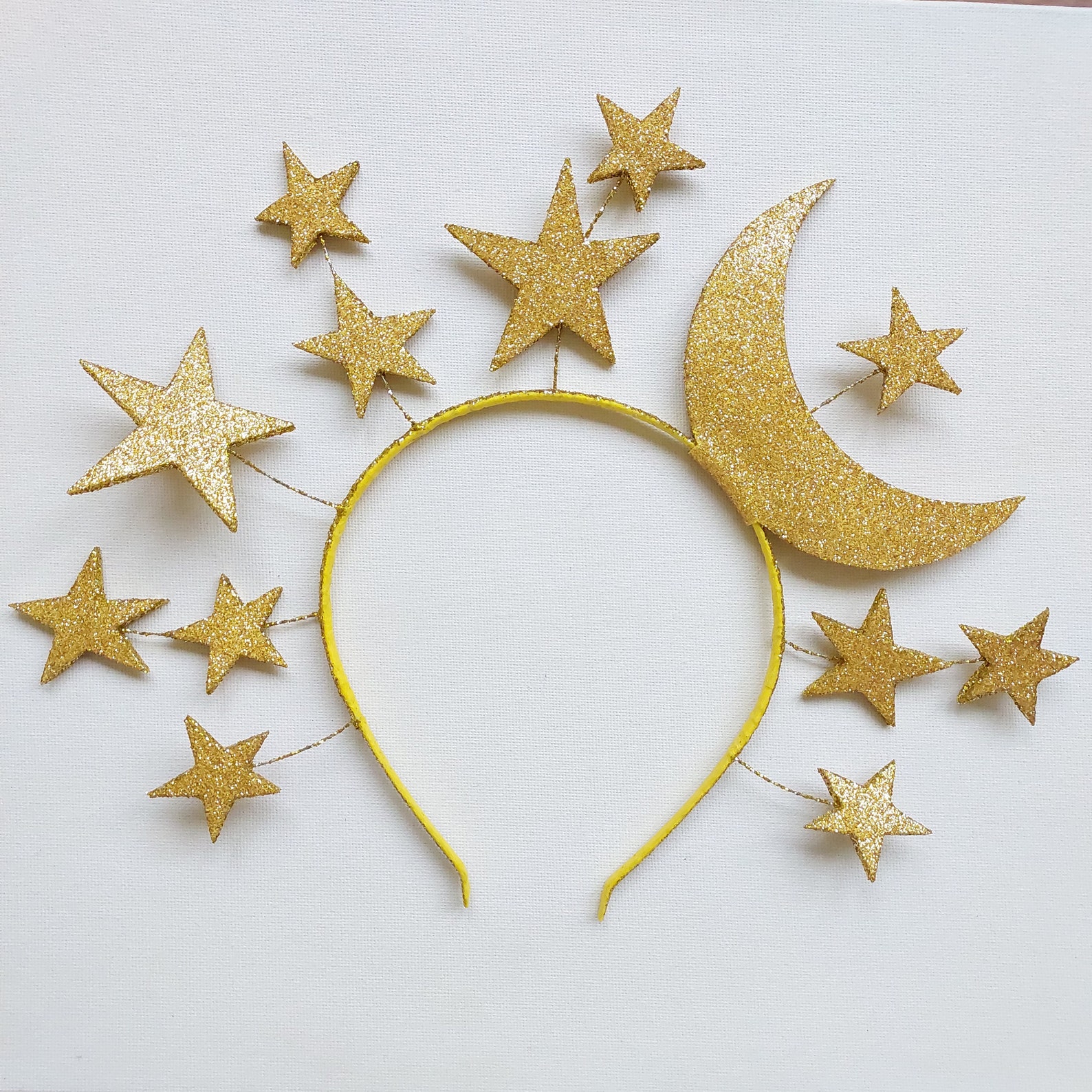 Celestial Glitter Gold Stars Headpiece Halloween Moon Crown - Etsy