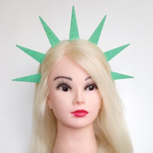 Statue Liberty Crown Lady Liberty Glitter Headband Patriotic | Etsy