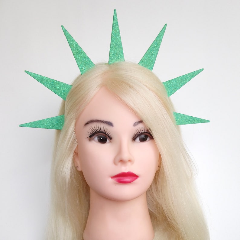 Statue Liberty Crown Lady Liberty Glitter Headband Patriotic | Etsy