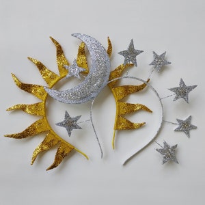 Halloween Gold Sun Crown Glitter Sun Halo Christmas Headband Celestial ...