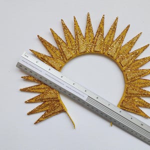 Gold Rays Crown Gold Sun Headband Sun Queen Headdress Sun Halo Goddess ...