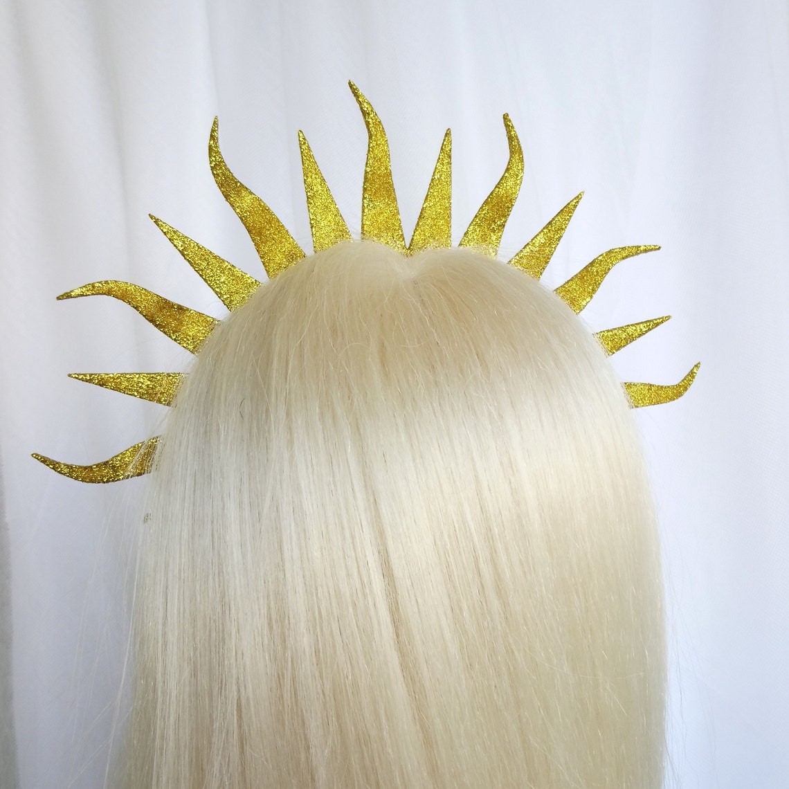 Halloween Gold Sun Crown Glitter Sun Halo Christmas Headband | Etsy