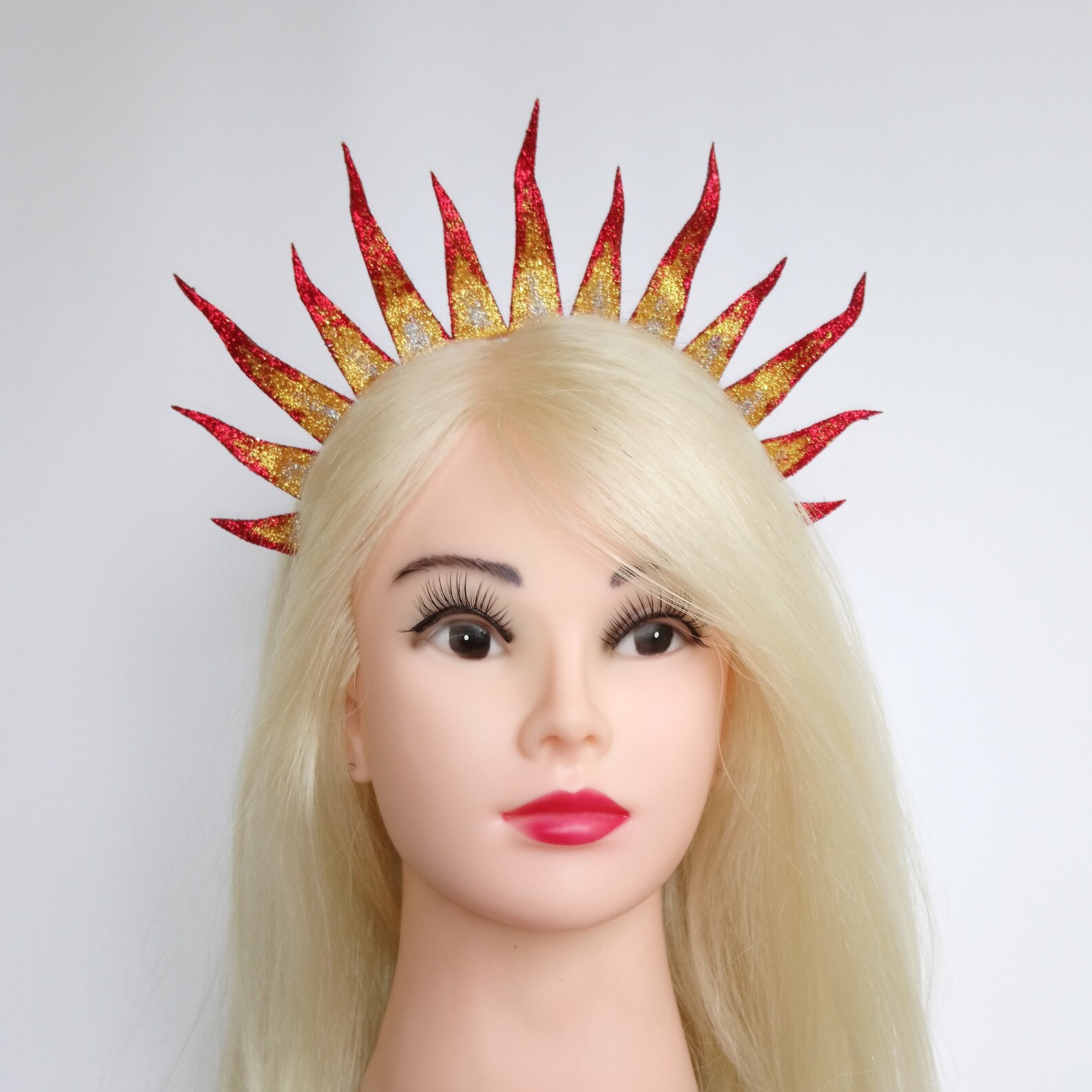 Fire Crown Red Flame Headband Phoenix Headdress Halloween - Etsy