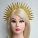 Gold Rays Crown Gold Sun Headband Sun Queen Headdress Sun Halo Goddess ...
